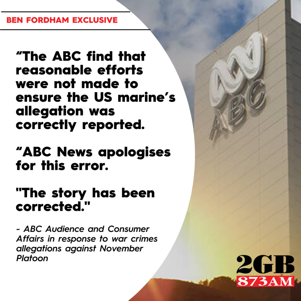 EXCLUSIVE | ABC apologises over sloppy war crimes reporting