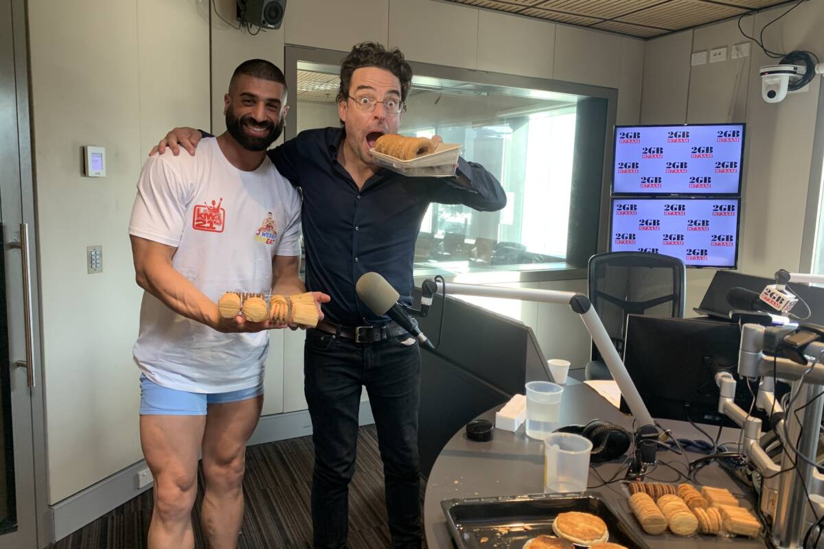 WATCH | World Champion eater demolishes food in the 2GB Studio