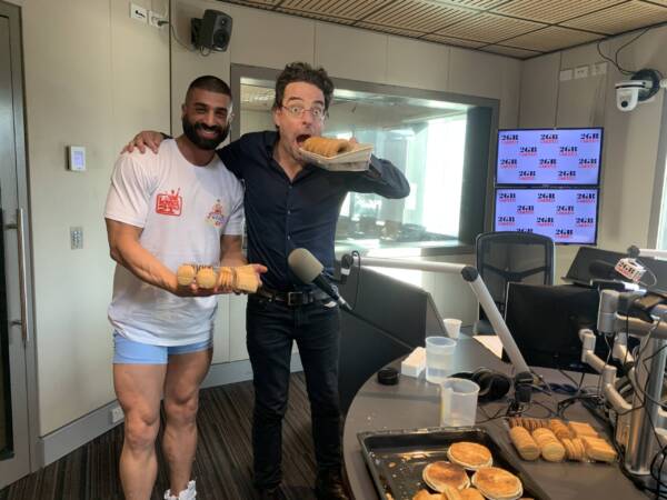 WATCH | World Champion eater demolishes food in the 2GB Studio