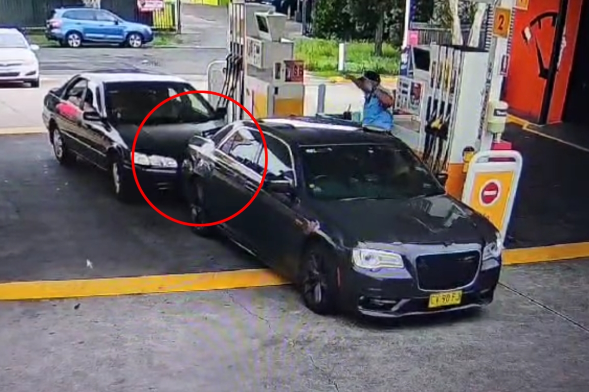‘Whoops’ - CCTV shows driver crashing into police car at servo